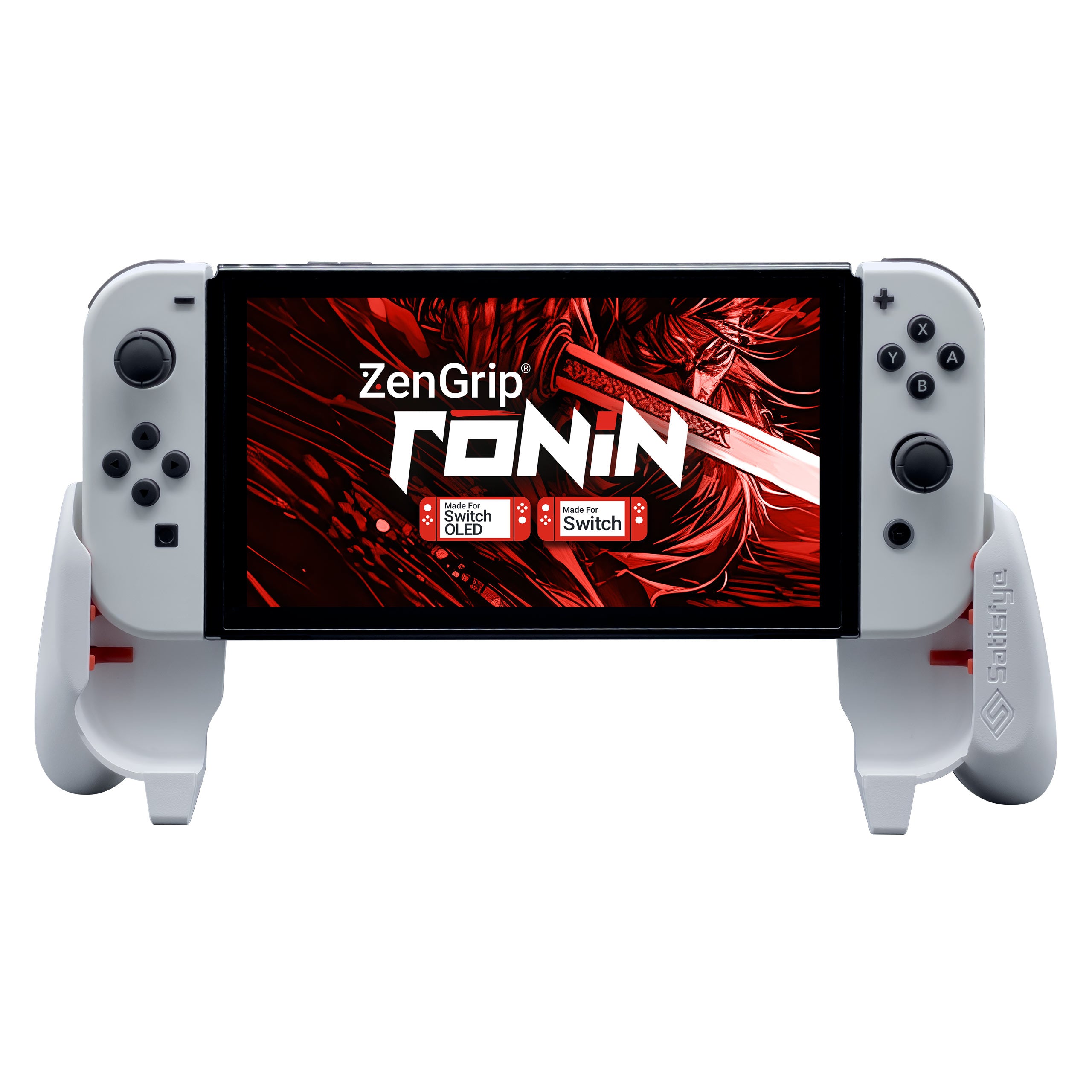 Satisfye ZenGrip Ronin Grip A Dockable Switch Grip Compatible with Nintendo Switch OLED Comfortable Ergonomic Grip Joy Con Switch